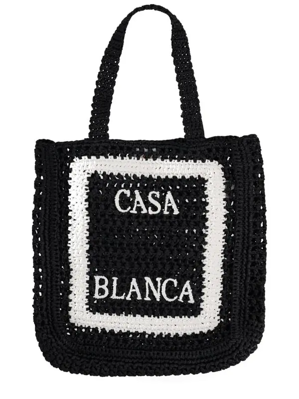 Casablanca Tote Bag With Logo - Black