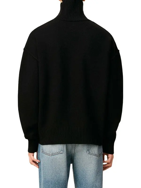 AMI Paris De Coeur Wool High Neck Sweater
