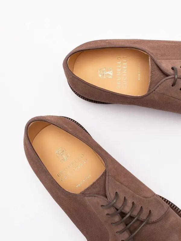 Brunello Cucinelli Calf Leather Lace Up Shoes