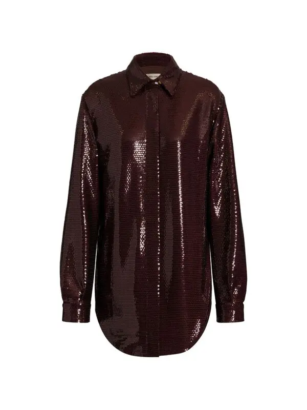 Alberta Ferretti Sequined Collared Shirt - Multicolor