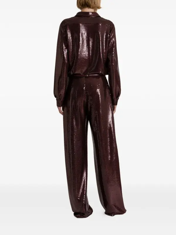 Alberta Ferretti Sequined Collared Shirt - Multicolor
