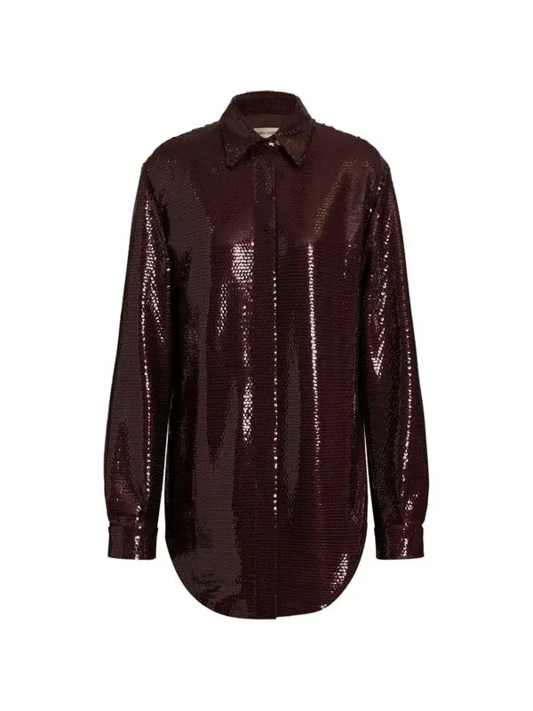 Alberta Ferretti Sequined Collared Shirt - Multicolor