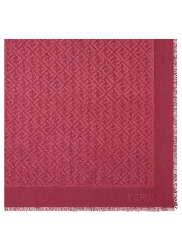 Fendi Ff Silk And Wool Shawl