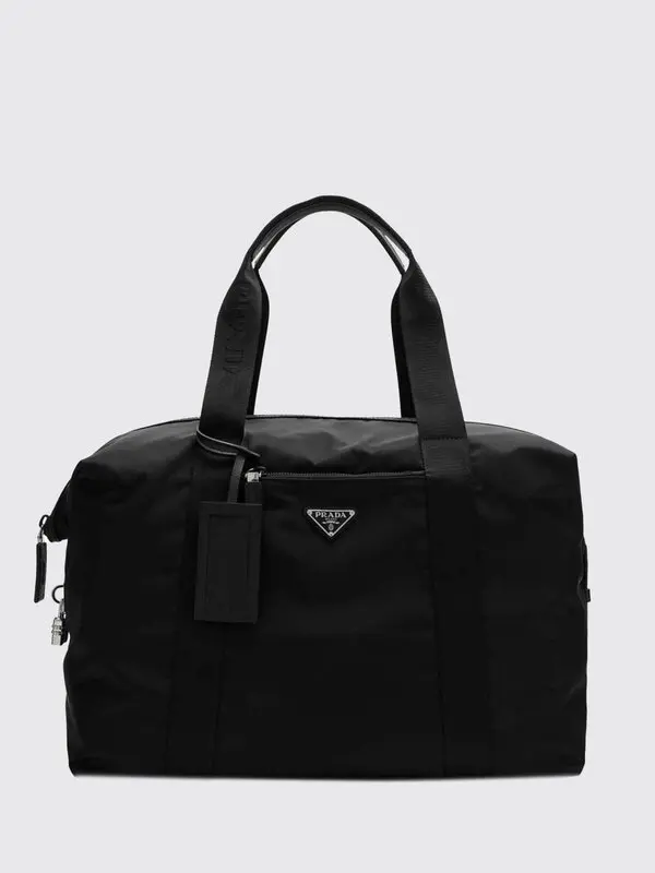 Prada Re-nylon And Saffiano Travel Bag - Black