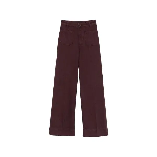 Victoria Beckham Wide-leg Denim Trousers - Red