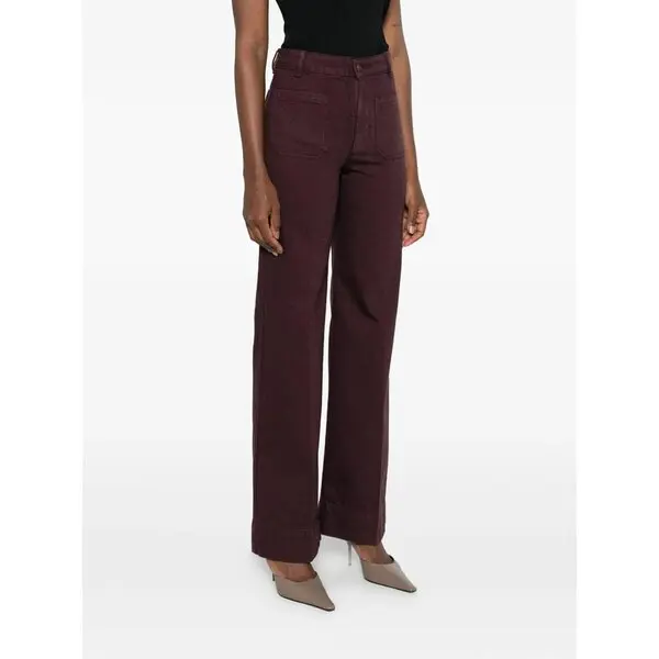 Victoria Beckham Wide-leg Denim Trousers - Red