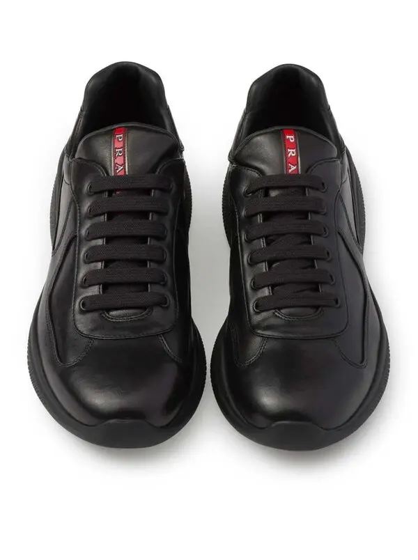 Prada America`s Cup Sneakers In Nappa - Black