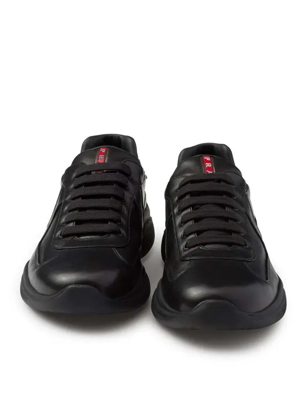 Prada America`s Cup Sneakers In Nappa - Black