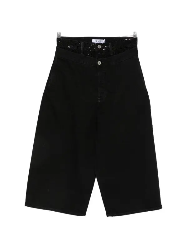 Attico Denim Bermuda Shorts - Multicolor