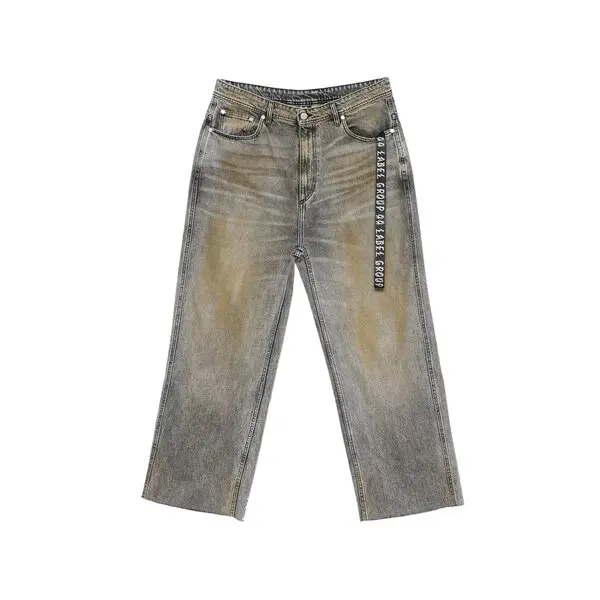 44 LABEL GROUP Grey Denim Wide-leg Jeans