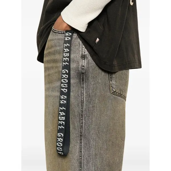 44 LABEL GROUP Grey Denim Wide-leg Jeans