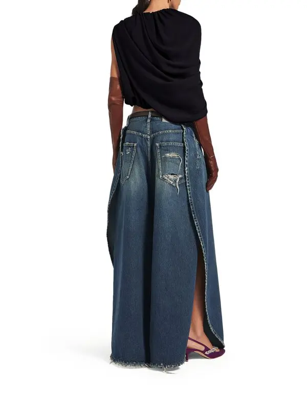 Balenciaga Silk Cady Cape Top