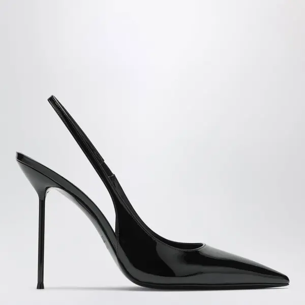 Paris Texas Lidia Slingback Pumps In Patent Leather - Black