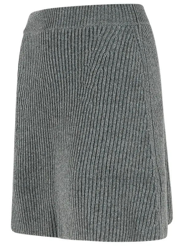 JIL SANDER Wool Miniskirt - Gray