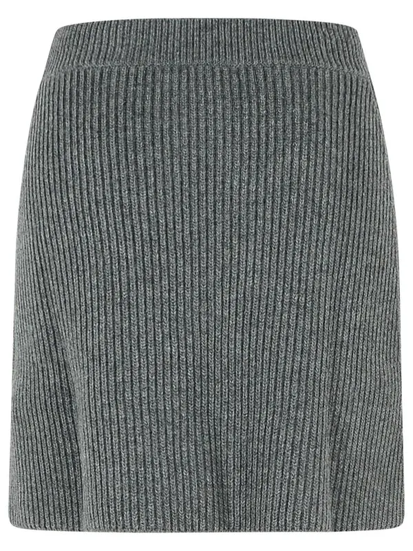 JIL SANDER Wool Miniskirt - Gray