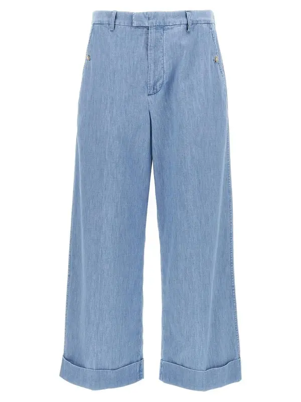 Valentino Garavani Turn-up Jeans - Blue