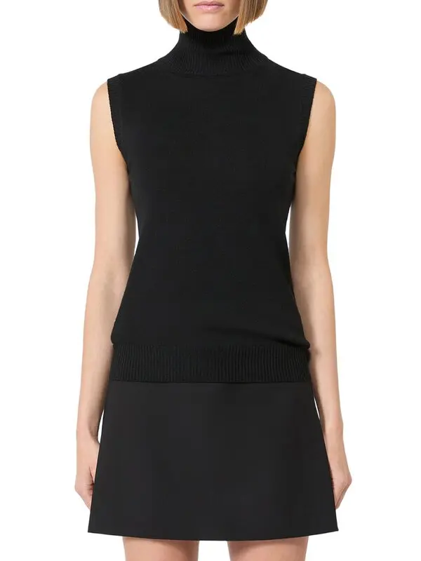 Sportmax Sleeveless Top In Pure Wool