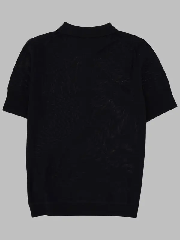 Paul Smith Merino Wool Short Sleeve Polo Shirt - Blue