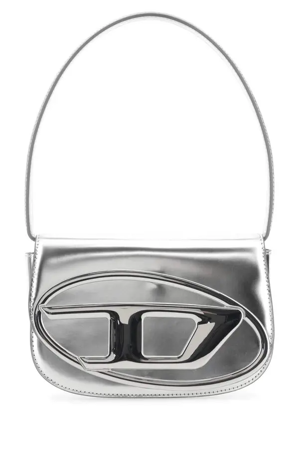 DIESEL® Leather 1dr Shoulder Bag - Silver