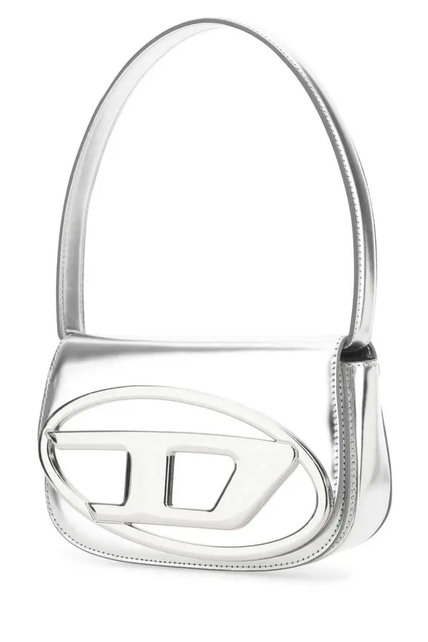 DIESEL® Leather 1dr Shoulder Bag - Silver