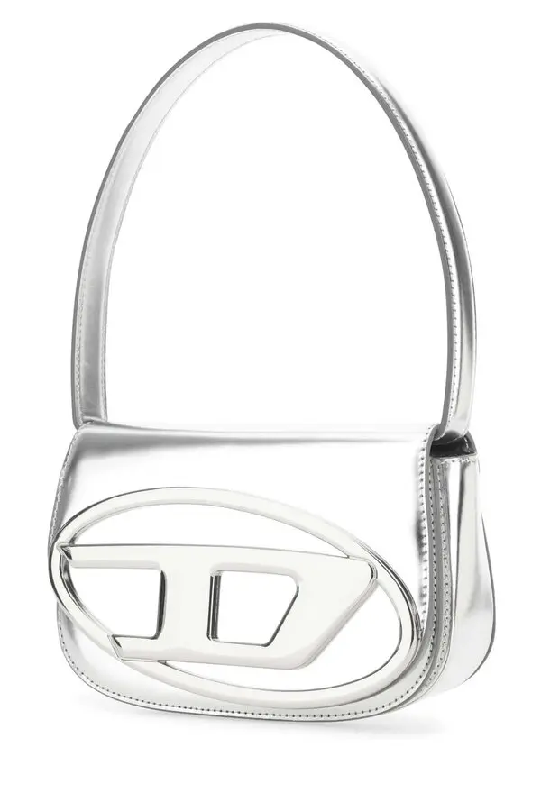 DIESEL® Leather 1dr Shoulder Bag - Silver