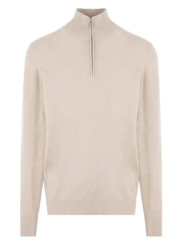 Brunello Cucinelli Cashmere Quarter Zip Pullover - Multicolor