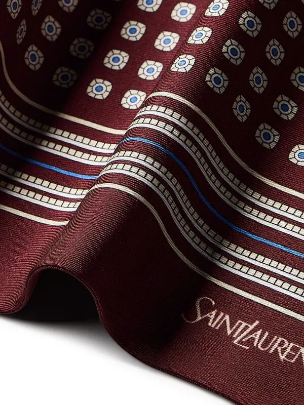 Saint Laurent Lavallière Scarf In Silk Twill