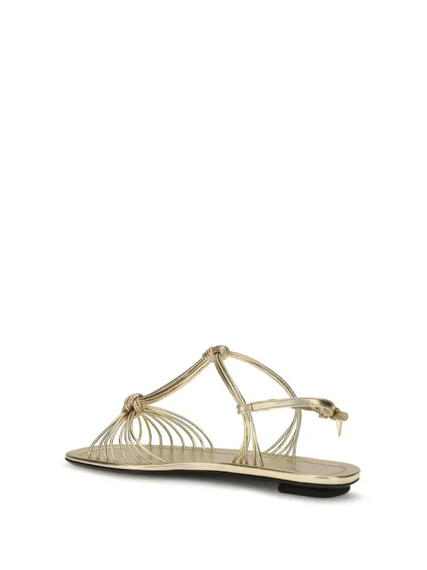 Prada Mordoré Nappa Sandals - Gold