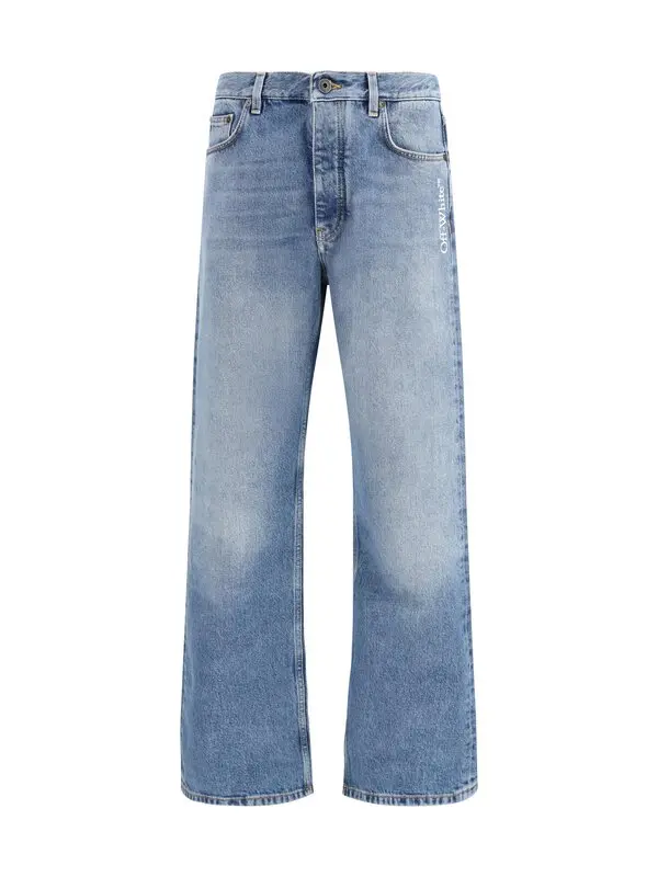 Off-White Half Arrow Slim Relaxed Jeans - Blue