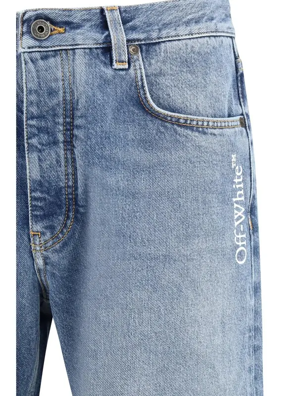 Off-White Half Arrow Slim Relaxed Jeans - Blue