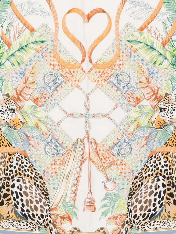 FERRAGAMO Printed Silk Foulard