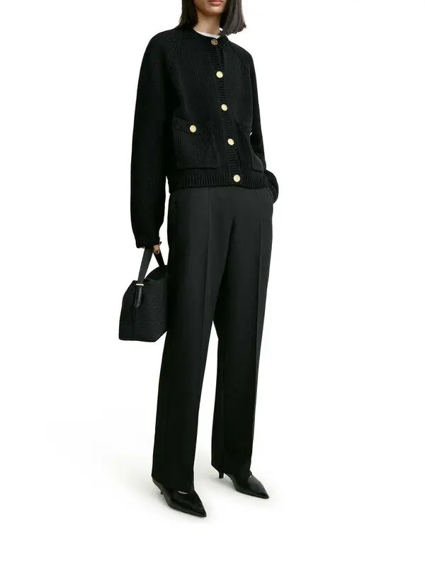 TOTEME Cotton Cardigan - Black