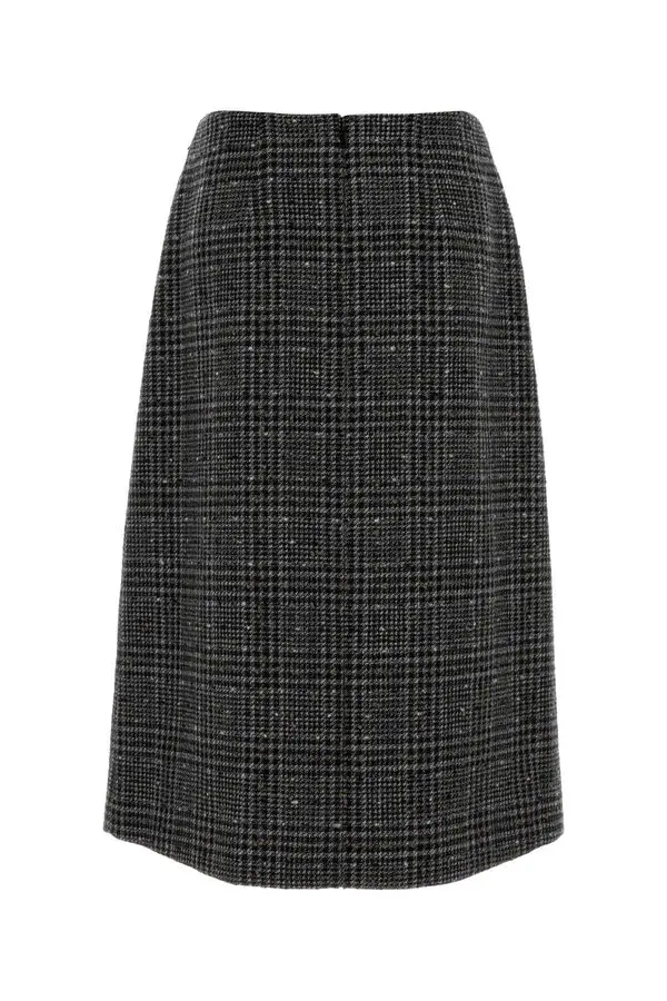 Fendi Embroidered Tweed Skirt