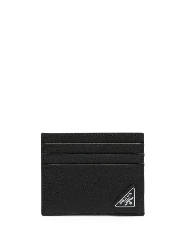Prada Saffiano Leather Card Holder - Black