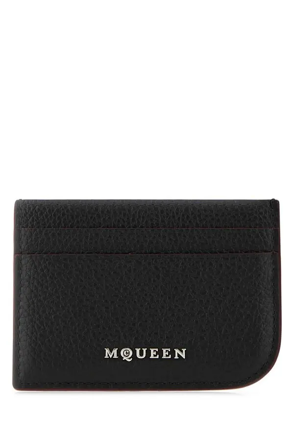 Alexander McQueen Leather Card Holder - Black