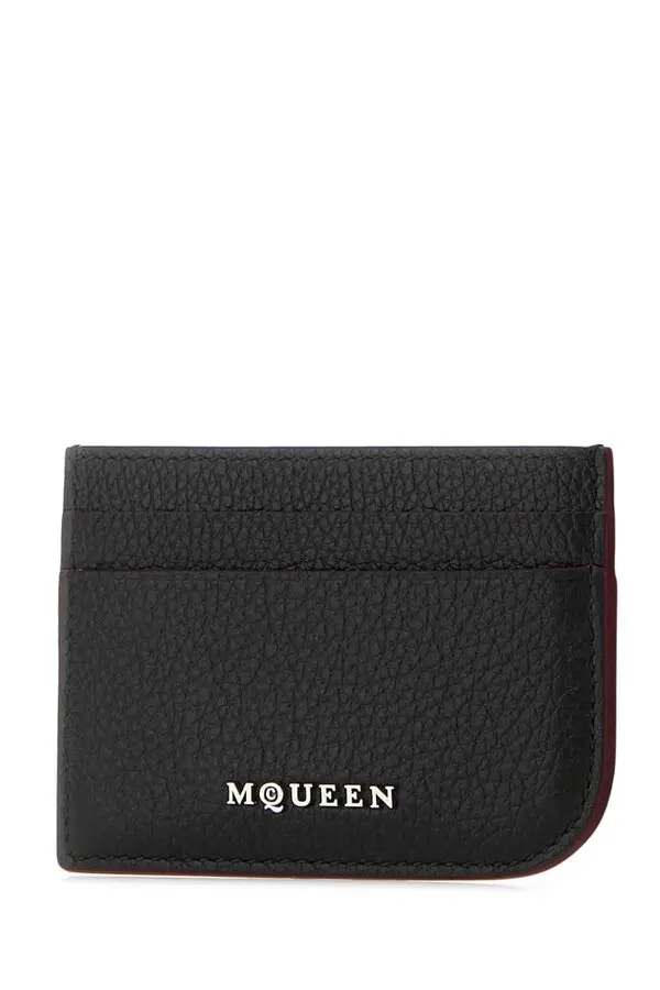 Alexander McQueen Leather Card Holder - Black