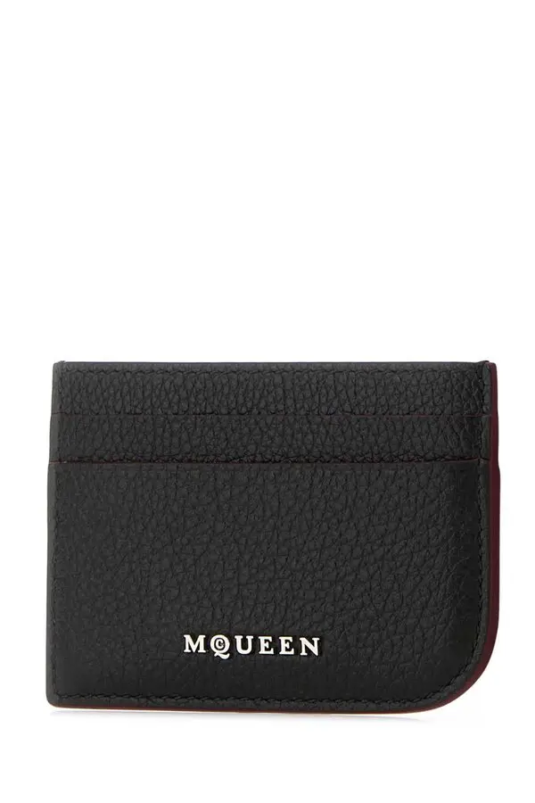 Alexander McQueen Leather Card Holder - Black