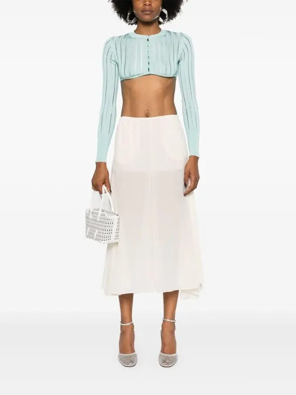 Alaïa Viscose Cropped Cardigan - Multicolor