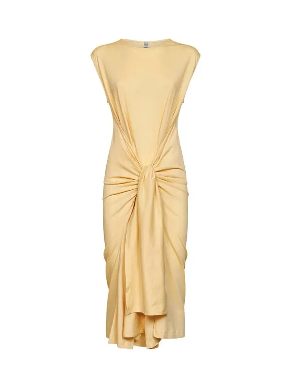 TOTEME Buttercup Jersey Tie-waist Midi Dress - Multicolor