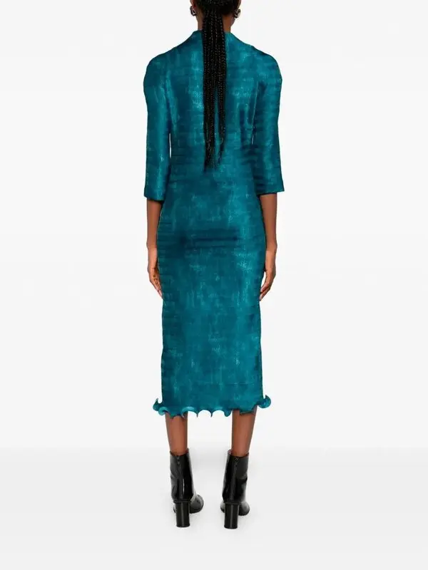 Fendi Faded Plissé Dress - Multicolor