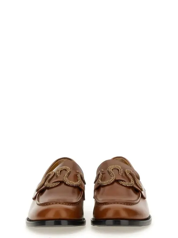 Rene Caovilla Leather Loafer - Multicolor