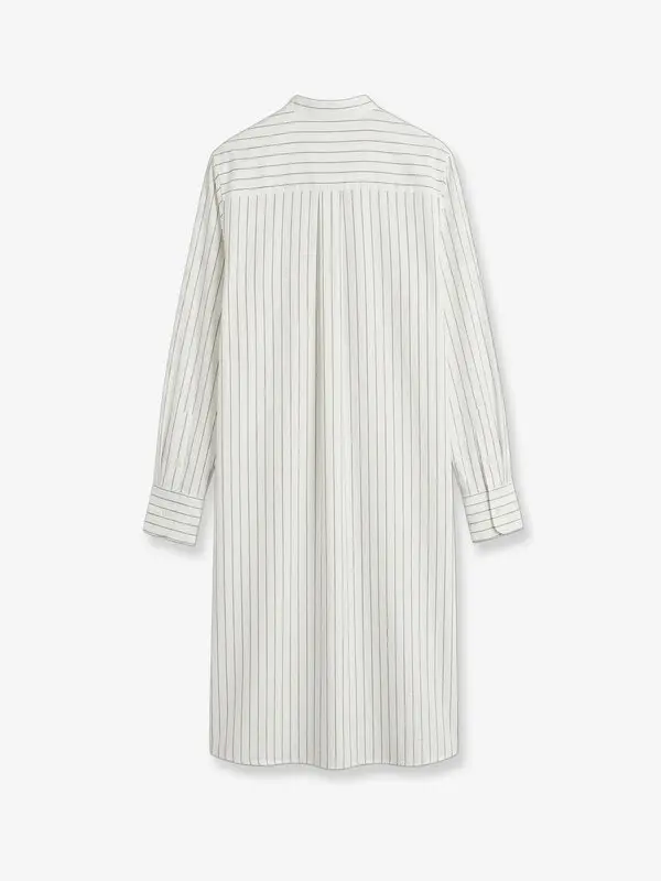 TOTEME Striped Summer Viscose, Silk And Cotton Dress - Multicolor