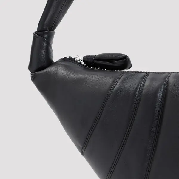 LEMAIRE Leather Medium Croissant Bag - Black