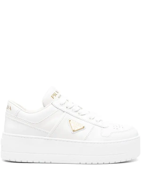 Prada Downtown Bold Leather Sneakers - Multicolor