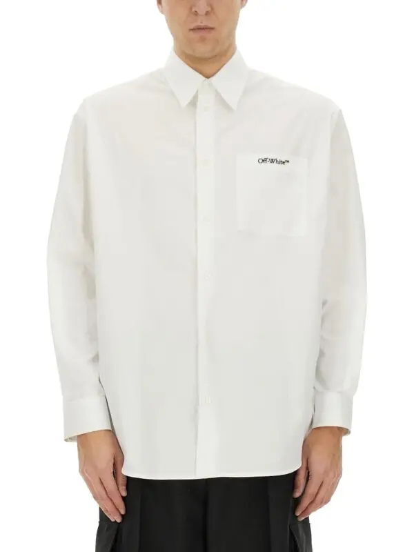 Off-White Shirt With Logo - White