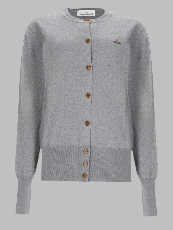 VIVIENNE WESTWOOD Cashmere-blend Cardigan - Gray