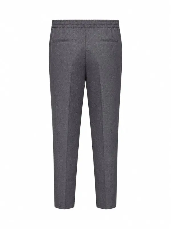Brunello Cucinelli Virgin Wool Drawstring Trousers - Multicolor