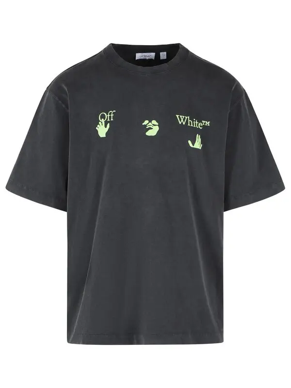 Off-White Bacco Arrow' Cotton T-shirt - Black