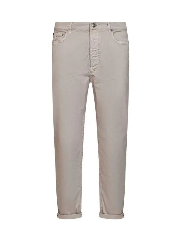 Brunello Cucinelli Marble Grey Garment-dyed Lightweight Comfort Denim Iconic Fit Jeans - Multicolor