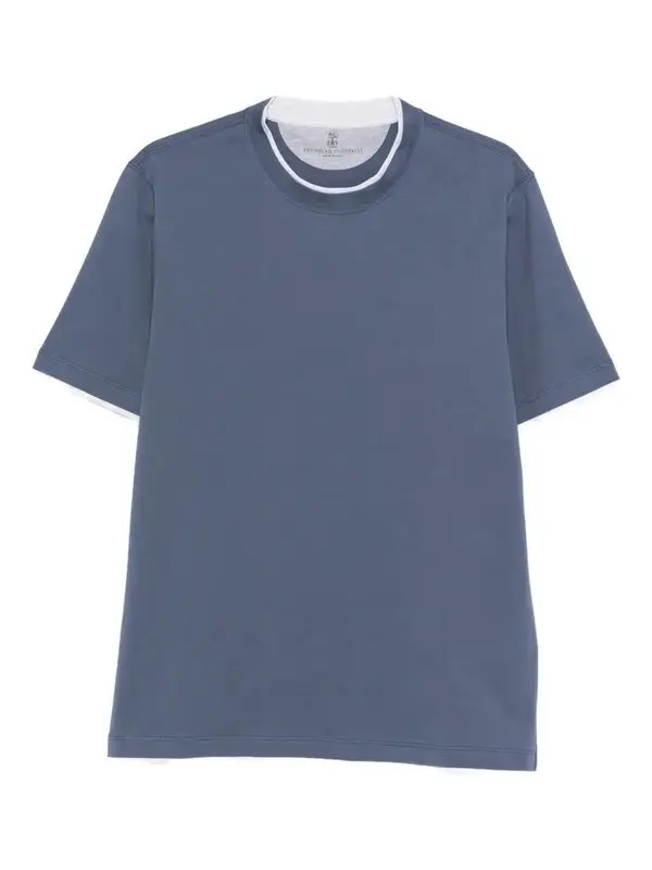 Brunello Cucinelli T-shirt With Faux-layering - Multicolor